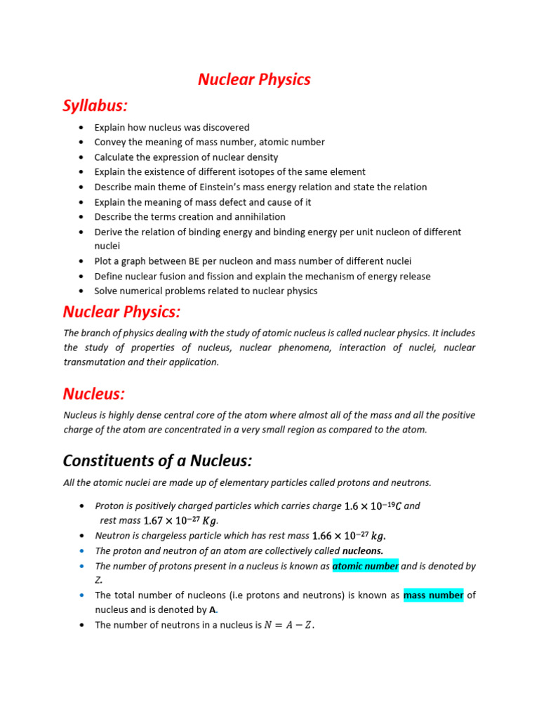 nuclear | PDF | Atomic Nucleus | Nuclear Physics