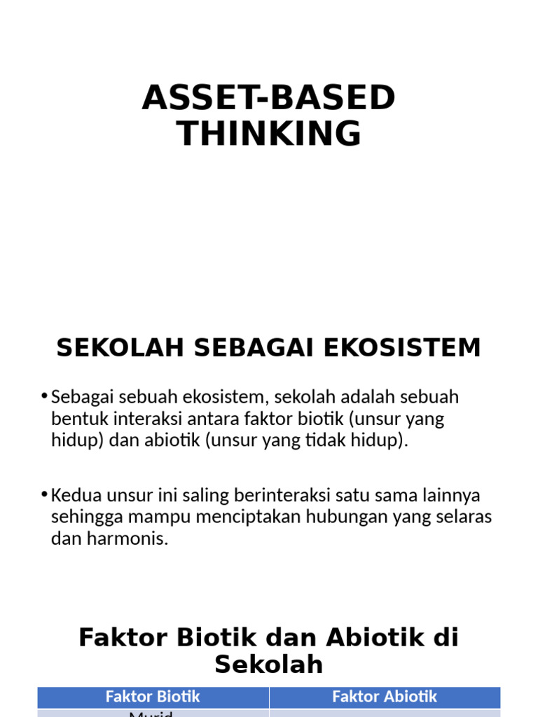 Asset-Based Thinking Br | PDF