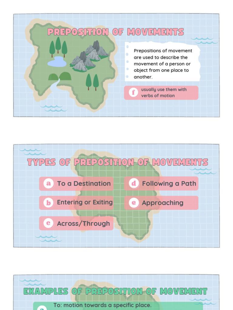 Understanding Prepositions of Movement | PDF | Preposition And ...