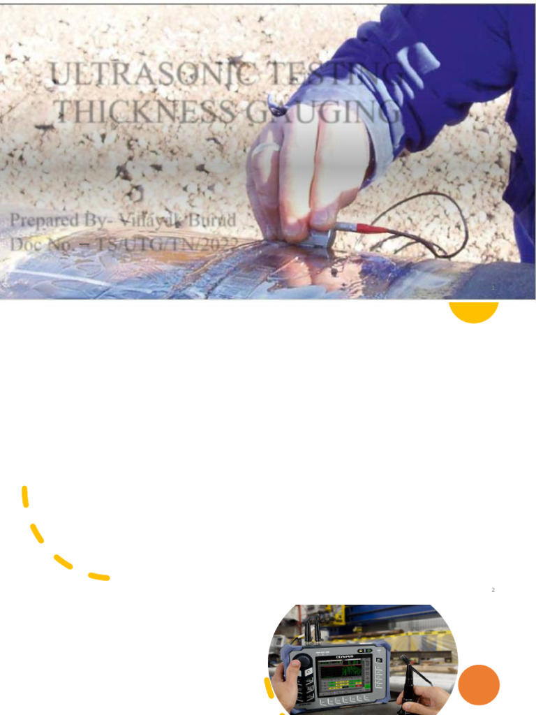 Ultrasonic Testing: Thickness Gauging | PDF | Ultrasound | Sound
