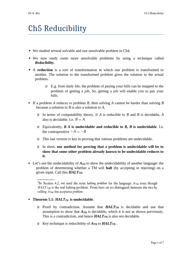 Ch5_Reducibility | PDF | Syntax (Logic) | Formalism (Deductive)