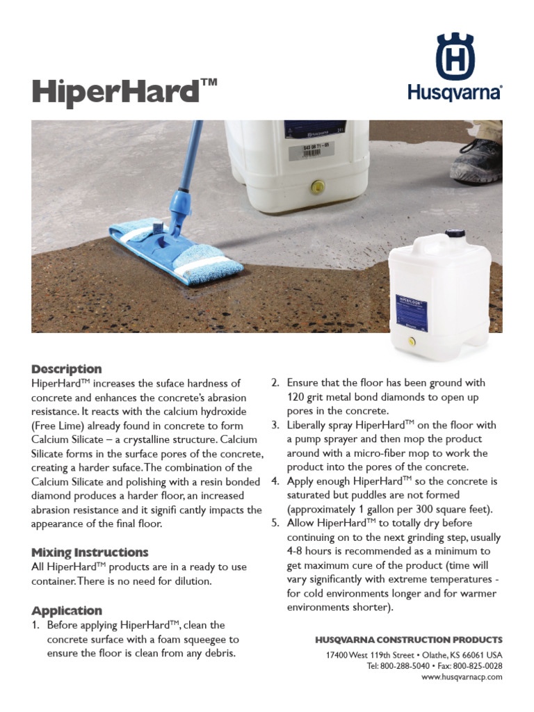 Tech Data Sheet HiperHard | PDF | Concrete | Porosity