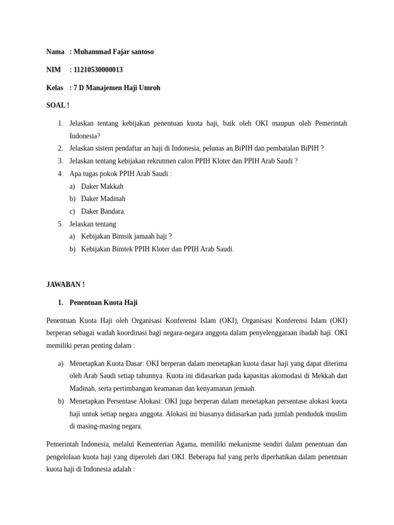 Muhammad Fajar Santoso 013 7D UTSPHU | PDF