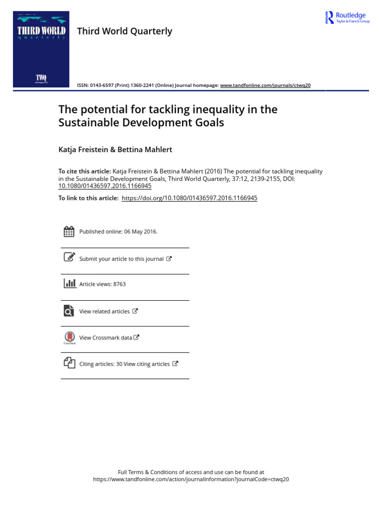 1. The potential for tackling inequality in the Sustainable Development ...
