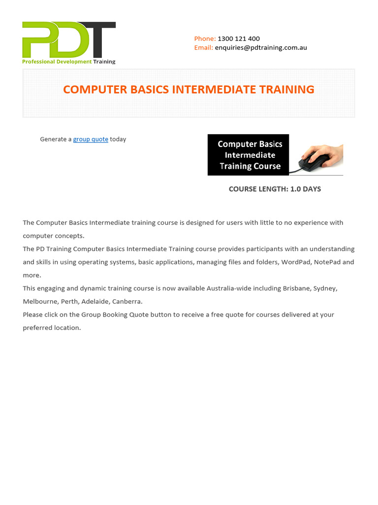 Intermediate Computer Basics Course | PDF | Computer Security | Security