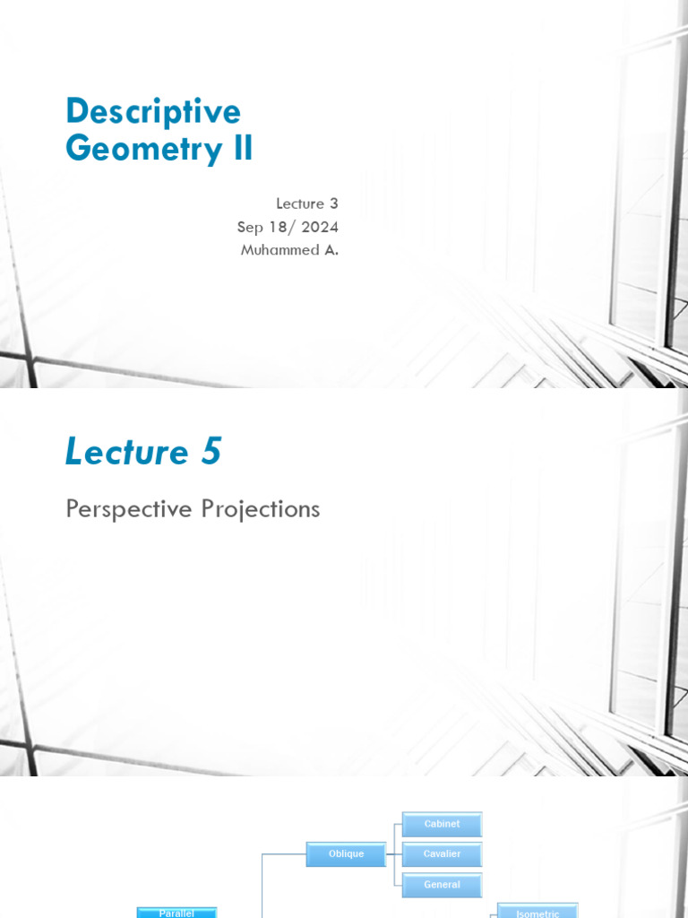 MA24 DG2 L3 (Perspective Projection) | PDF | Perspective (Graphical) | Geometry
