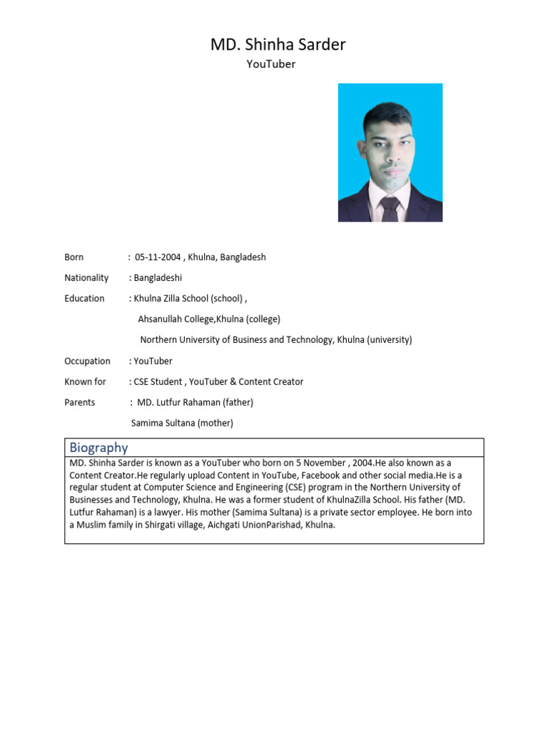 MD. Shinha Sarder | PDF