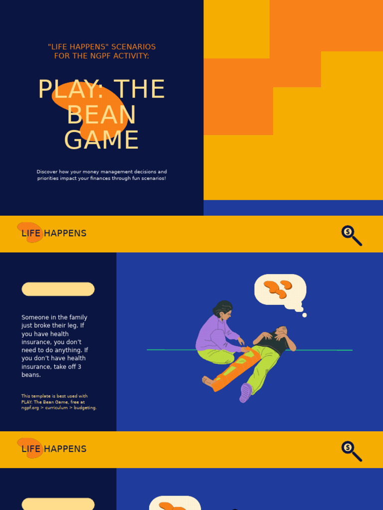 Life Happens Scenarios for Bean Game | PDF