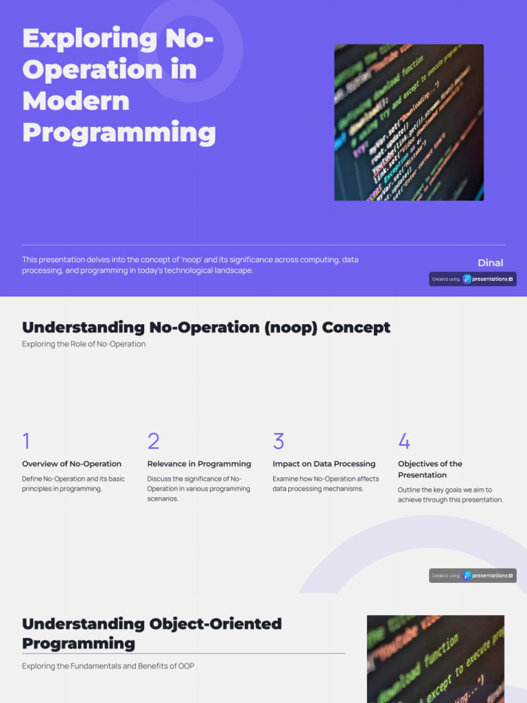 Understanding No-Operation in Programming | PDF