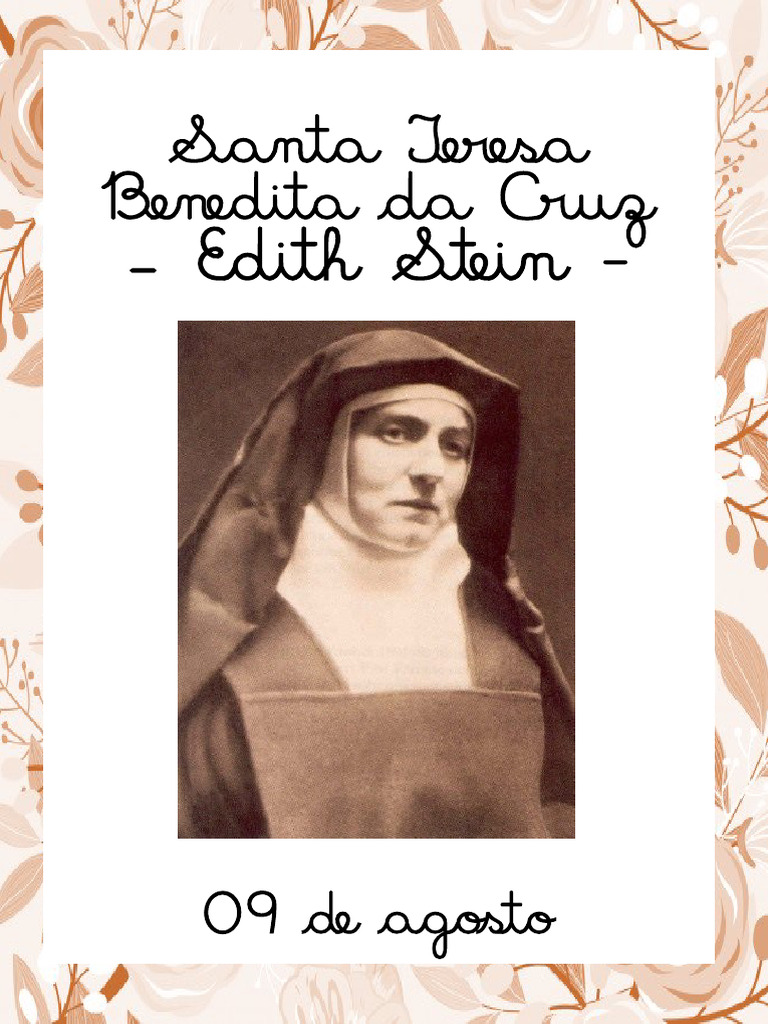 09.08 - Santa Teresa Benedita Da Cruz - Edith Stein | PDF | Igreja católica