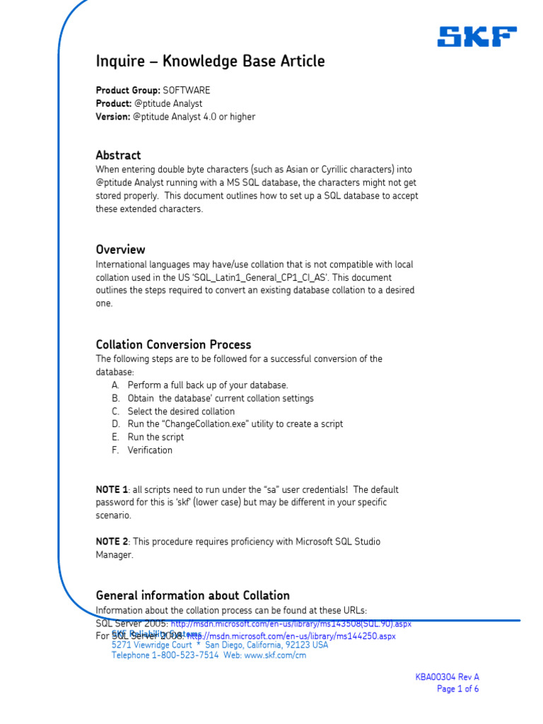 How To Set Up A SQL Database To Accept Extended Characters | PDF | Databases | Microsoft Sql Server