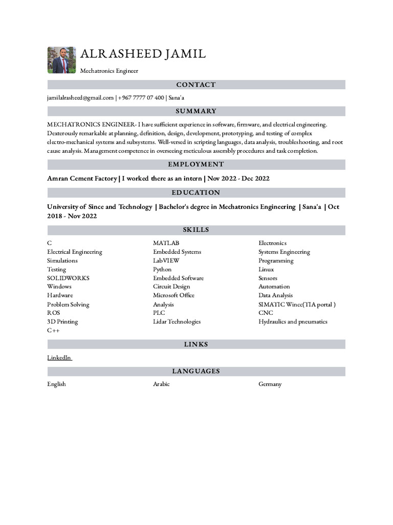 Alrasheed Jamil Resume | PDF