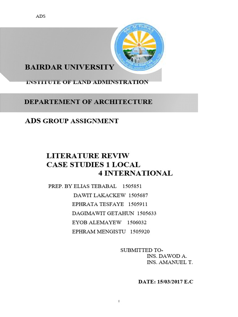 Literature Review and Case Study Group 2 | PDF | Window | Stairs