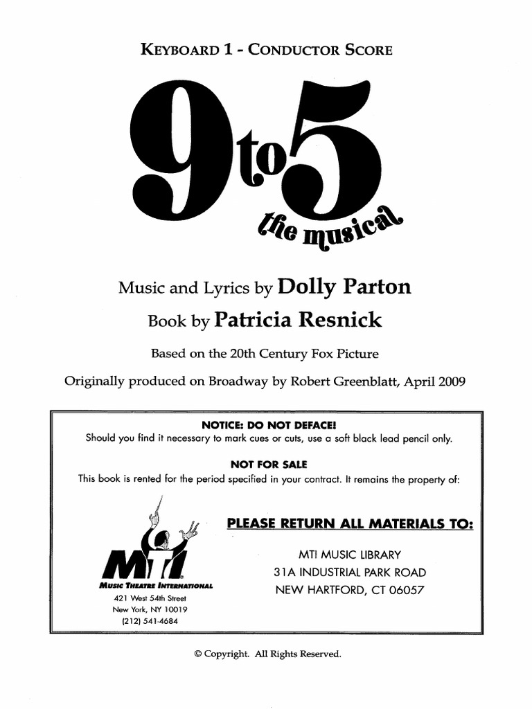 9 To 5 Conductor Score | PDF