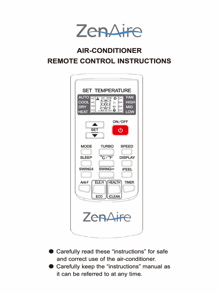 Air-Conditioner Remote Control Guide | PDF