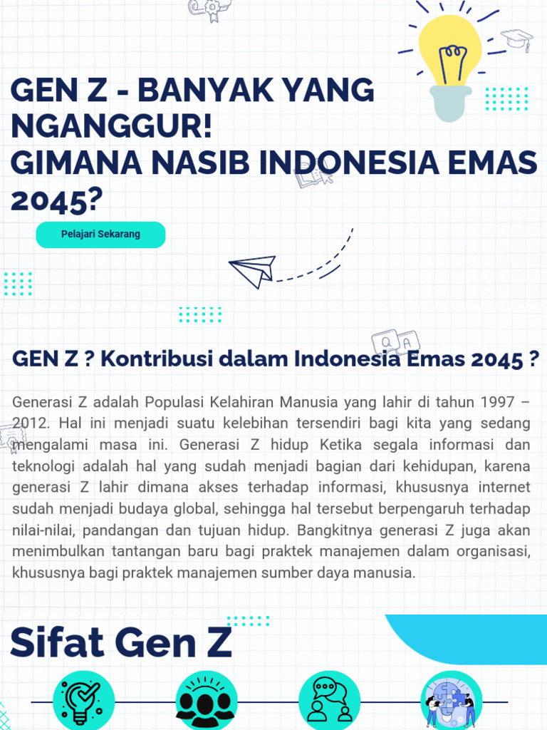Peran Gen Z Menuju Indonesia Emas 2045 | PDF