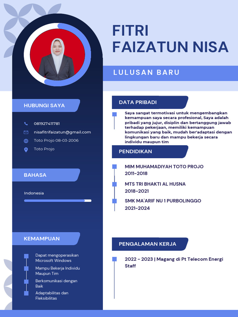 CV Fitri Faizatun Nisa | PDF