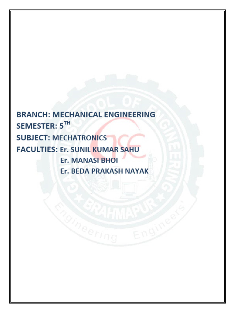 MECHA-5TH-SEMTH4 | PDF | Electric Motor | Gear