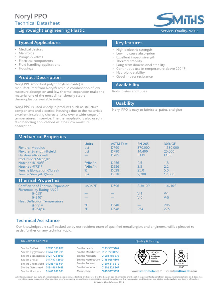 Noryl Ppo | PDF | Thermoplastic | Building Materials