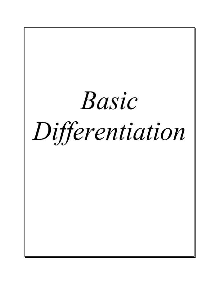 Differentiation | PDF | Derivative | Summation