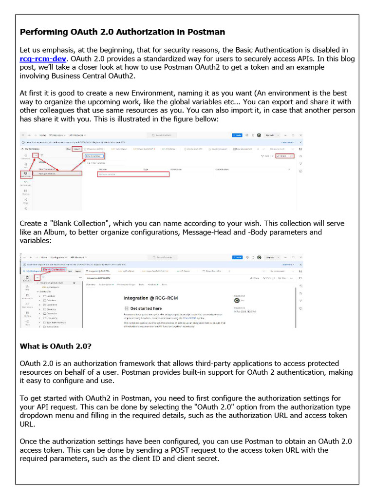 00 Performing Oauth 2 0 Authorization In Postman Pdf Computer