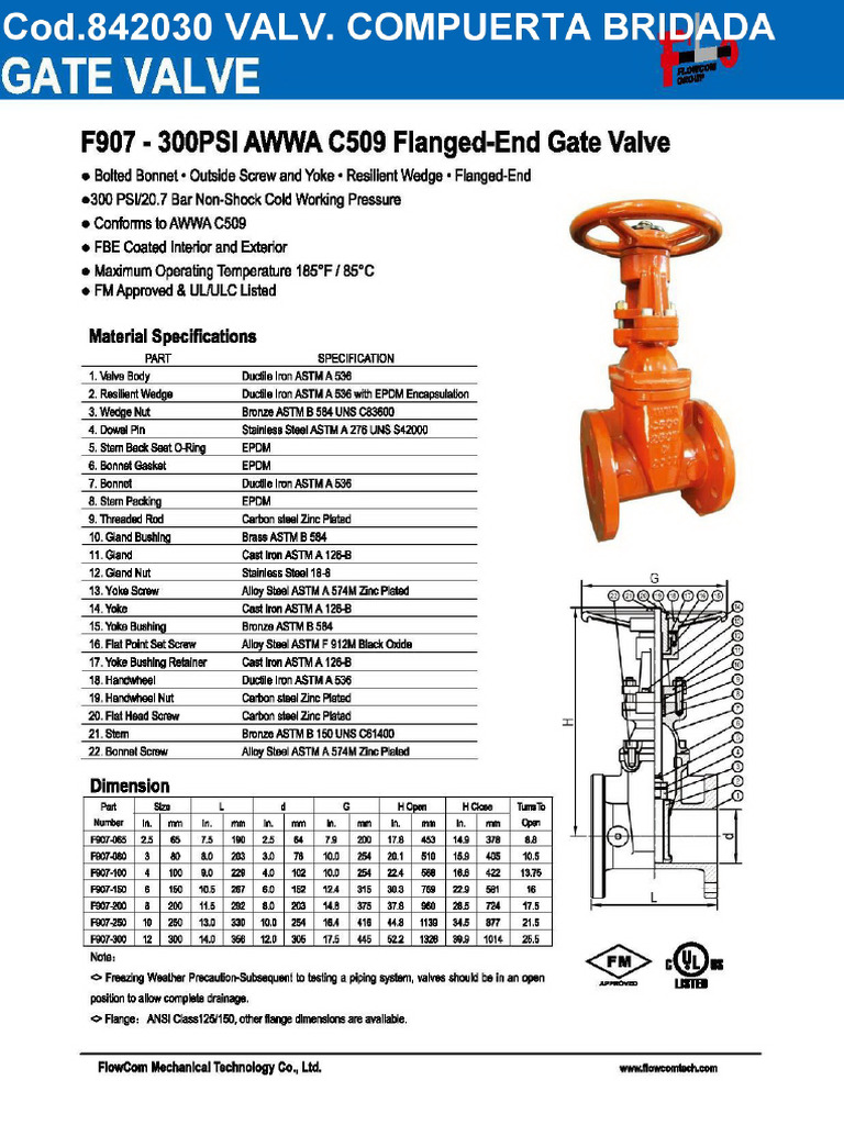 Valvula Osi Bridada Flowcom | PDF