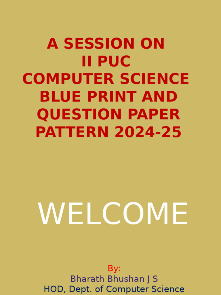 2 PUC CS Orientation 2024-25 JSB | PDF | Pointer (Computer Programming) | Databases