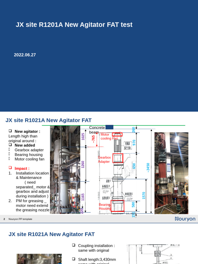 JX R1021A FAT Test | PDF | Bearing (Mechanical) | Machines