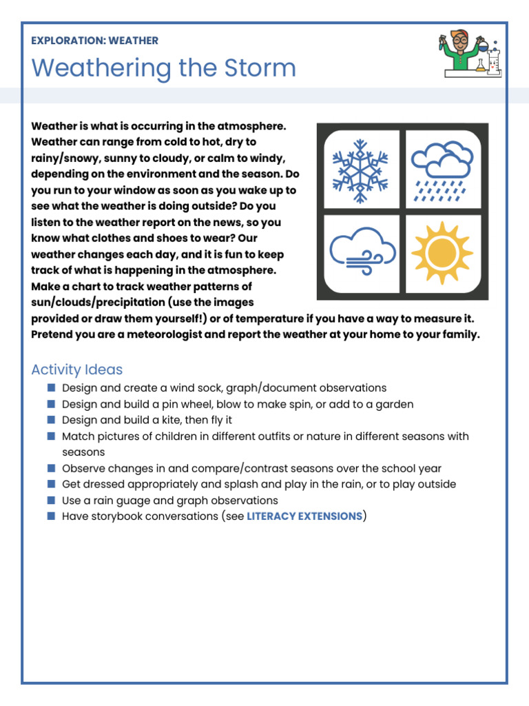 Weather Exploration Activities for Kids | PDF | Weather | Rain