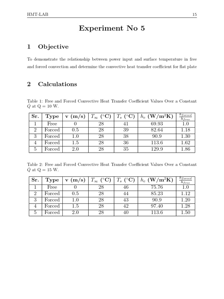 HMT_LAB_5 | PDF | Heat Transfer | Convection