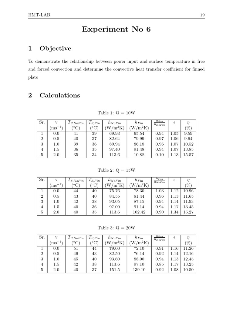 HMT_LAB_6 | PDF | Heat Transfer | Non Equilibrium Thermodynamics