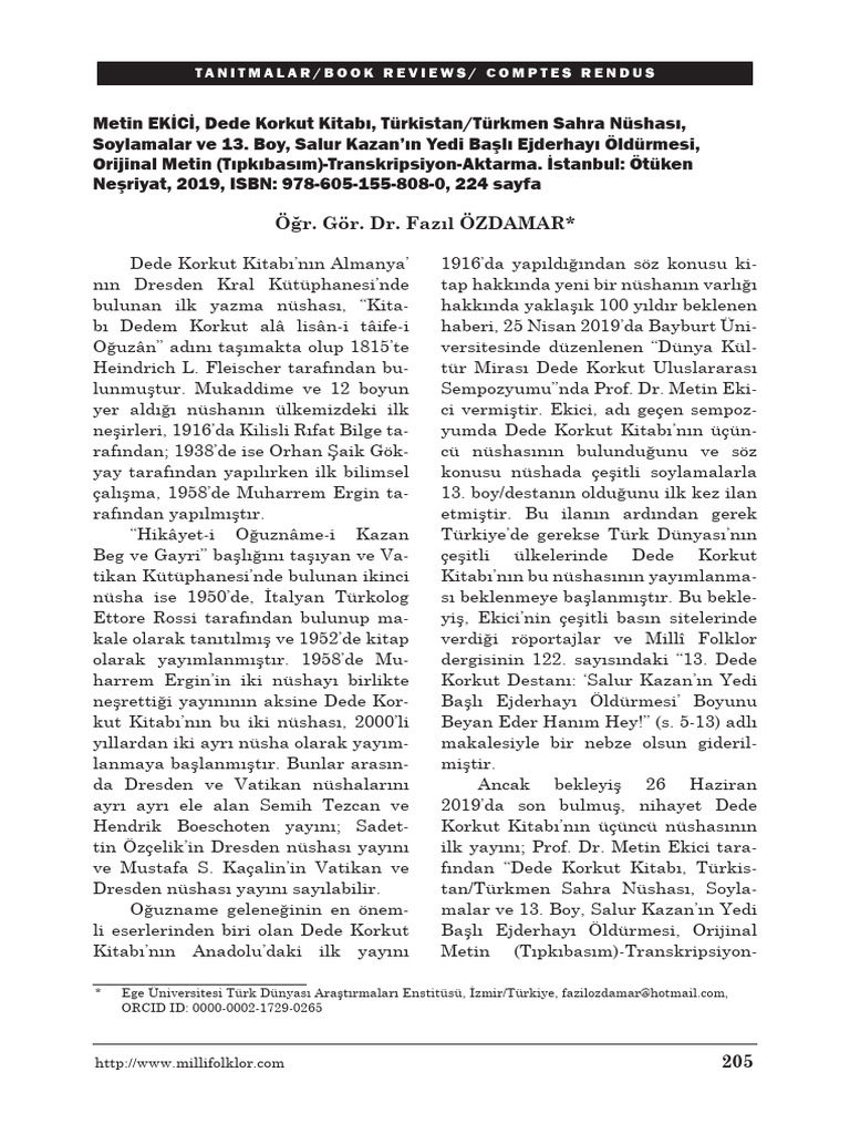 T__rkistan-T__rkmen Sahra N__shas__, Soylamalar ve 13. Boy, Salur Kazan ...