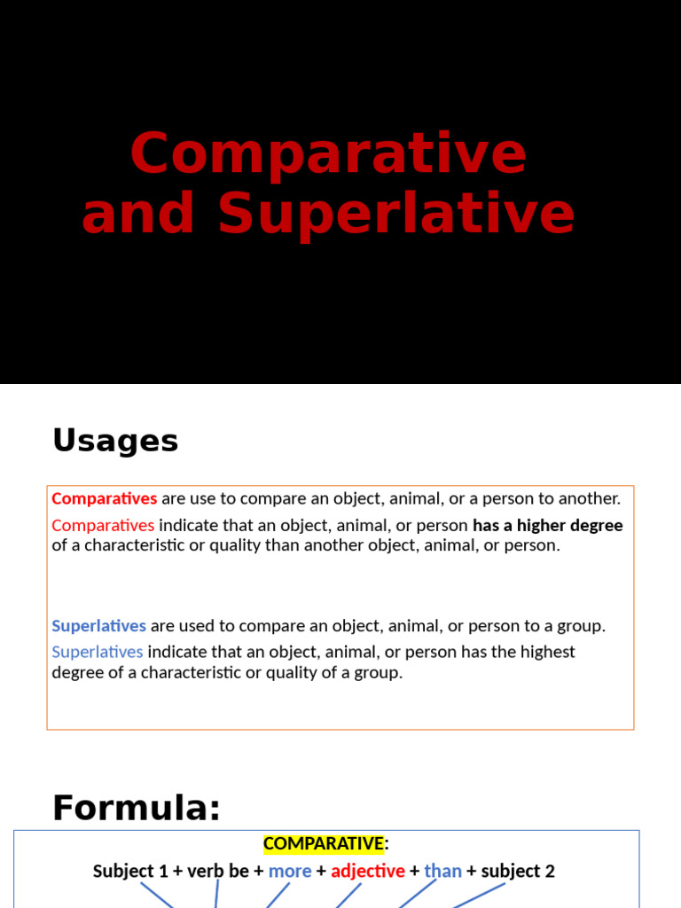 Comparative and Superlative Theory | PDF | Adjective | Grammar