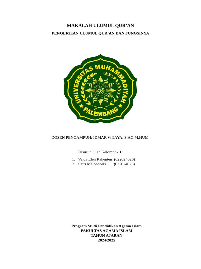 MAKALAH ULUMUL QUR'AN | PDF