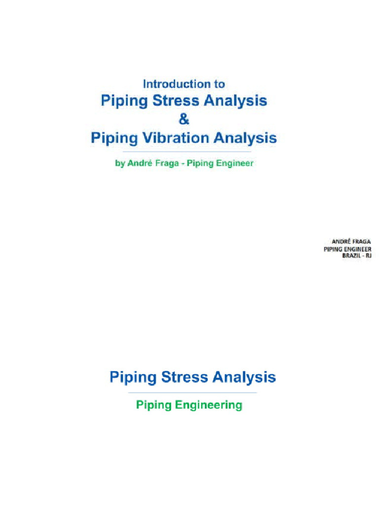 Stress Analysis and Piping Vibration Analysis | PDF