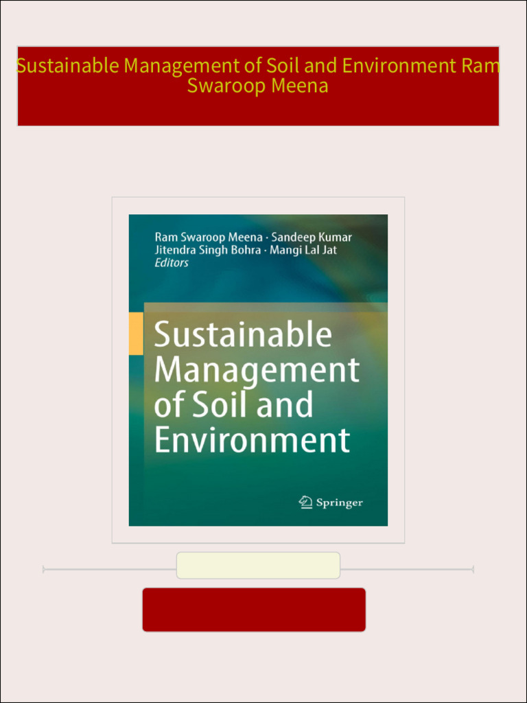 Complete Download Sustainable Management of Soil and Environment Ram Swaroop Meena PDF All ...