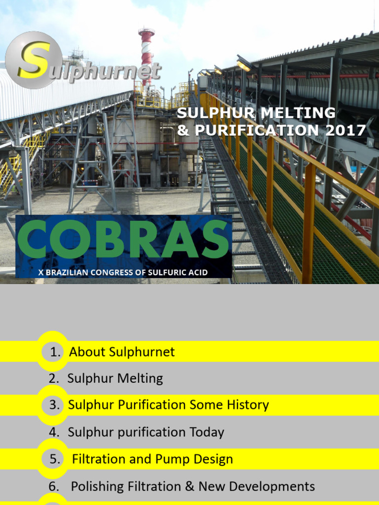 Sulphur Processing Innovations | PDF | Water Purification | Sulfur