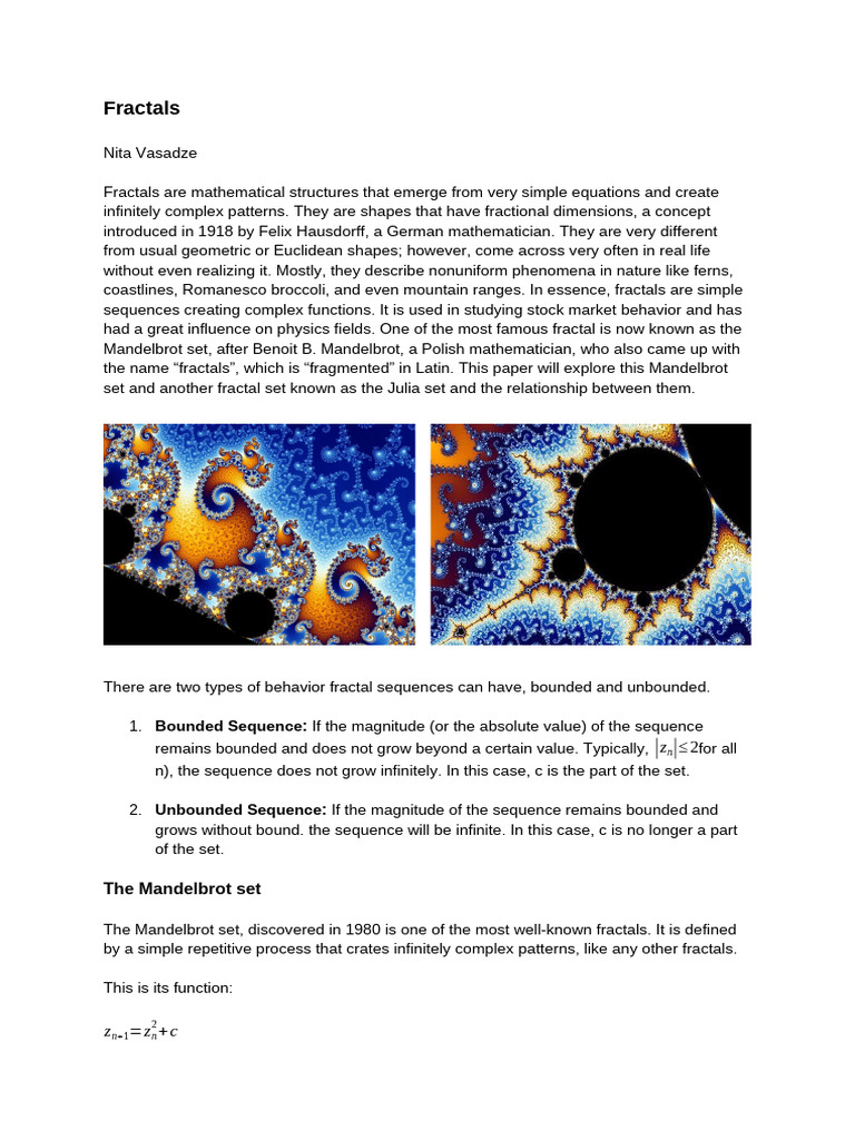 Fractals - Nita Vasadze | PDF | Fractal | Recursion