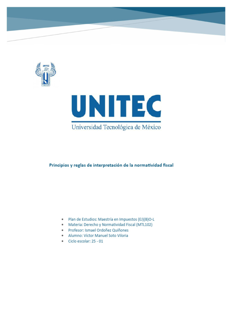 Principios y Reglas de Interpretación Normatividad Fiscal | PDF