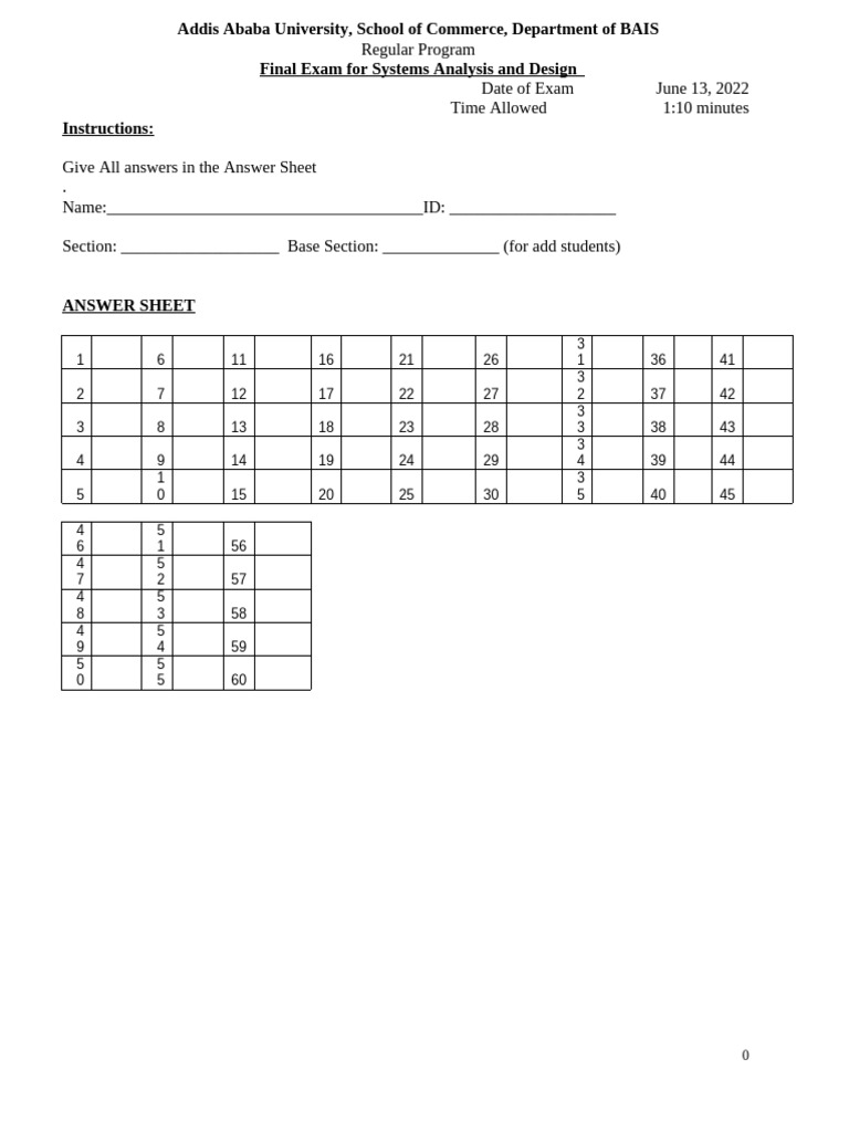BAIS Systems Analysis Exam | PDF | System | Conceptual Model