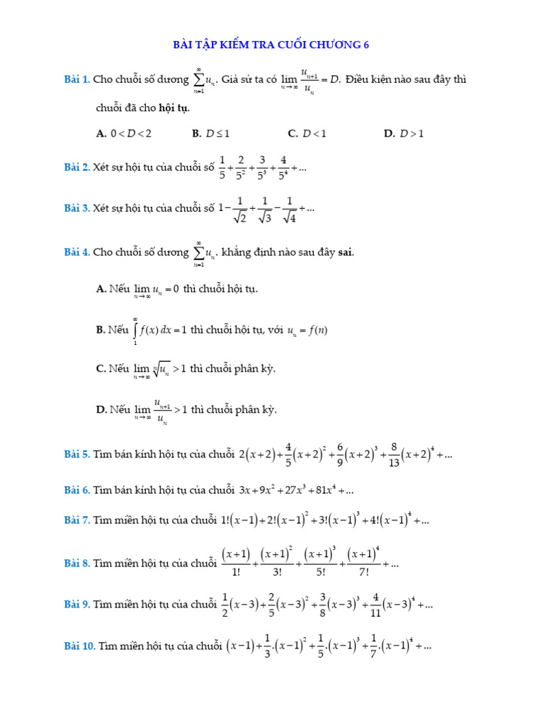 Bai Tap Chuong 6 (GT) | PDF