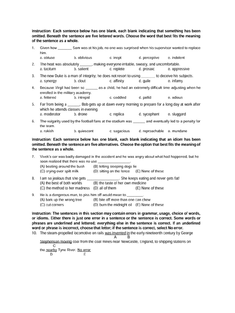 English Practice 1 | PDF