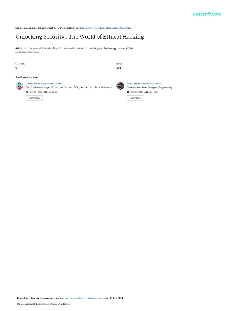 Unlocking Security The World of Ethical Hacking | PDF | Security Hacker ...