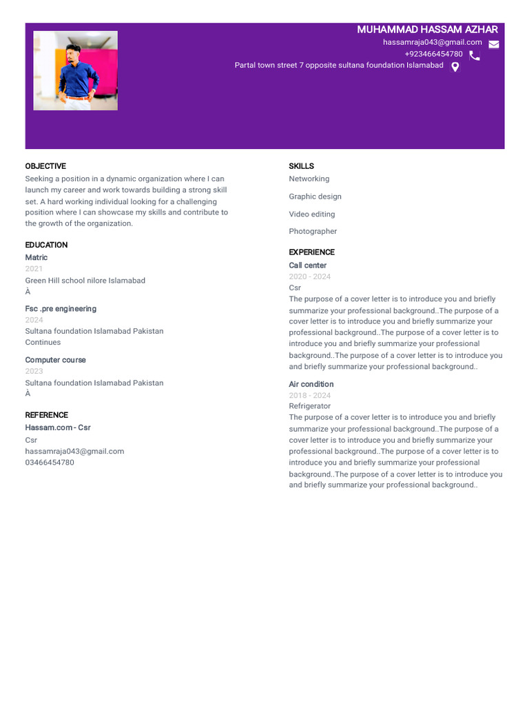 Intelligent CV Document Raja | PDF