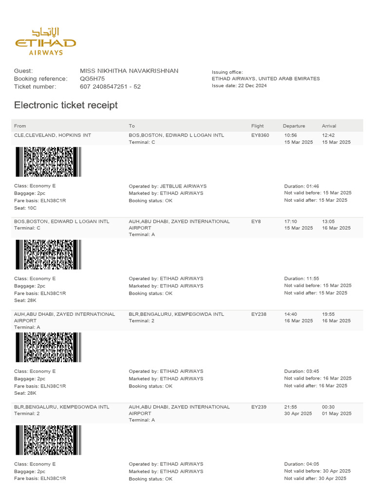 Nikhitha Navakrishnan Qg5h75 15mar 1056 Cle | PDF