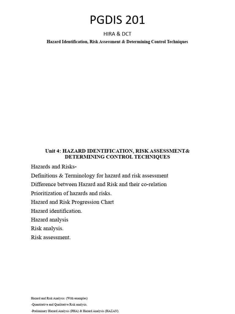 Risk Assesment & PHA | PDF | Risk | Risk Management