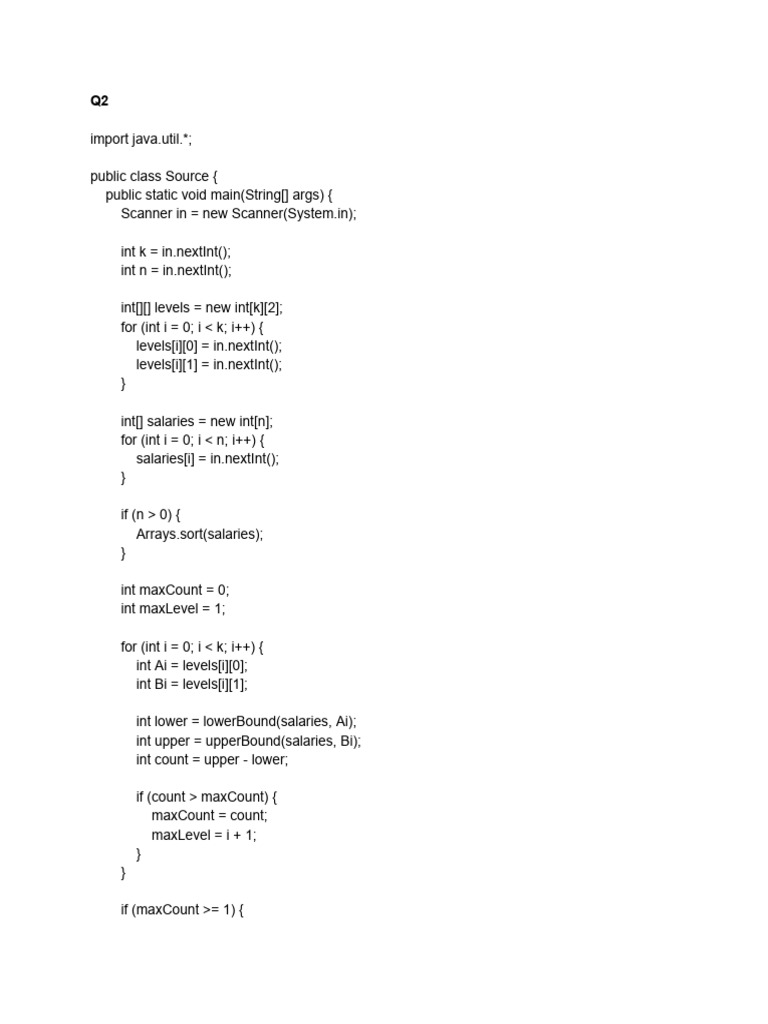 Java Salary Level Calculation Code | PDF | Algorithms | Software Engineering