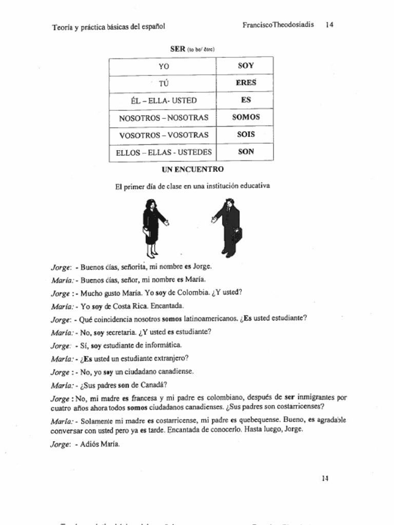 Verbo Ser y Profesiones | PDF