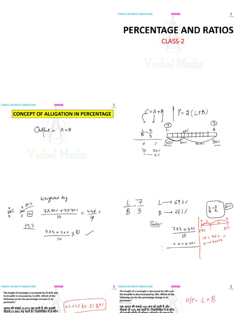 043.percentage & Ratios Class-2 Q by @LokiTheRobot | PDF