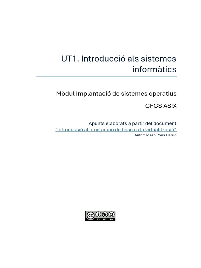 UT1 Introducció Als Sistemes Informàtics | PDF